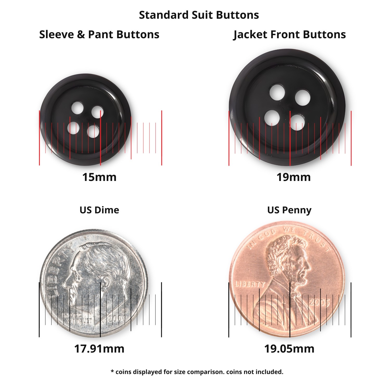 ButtonMode Standard Suit Buttons